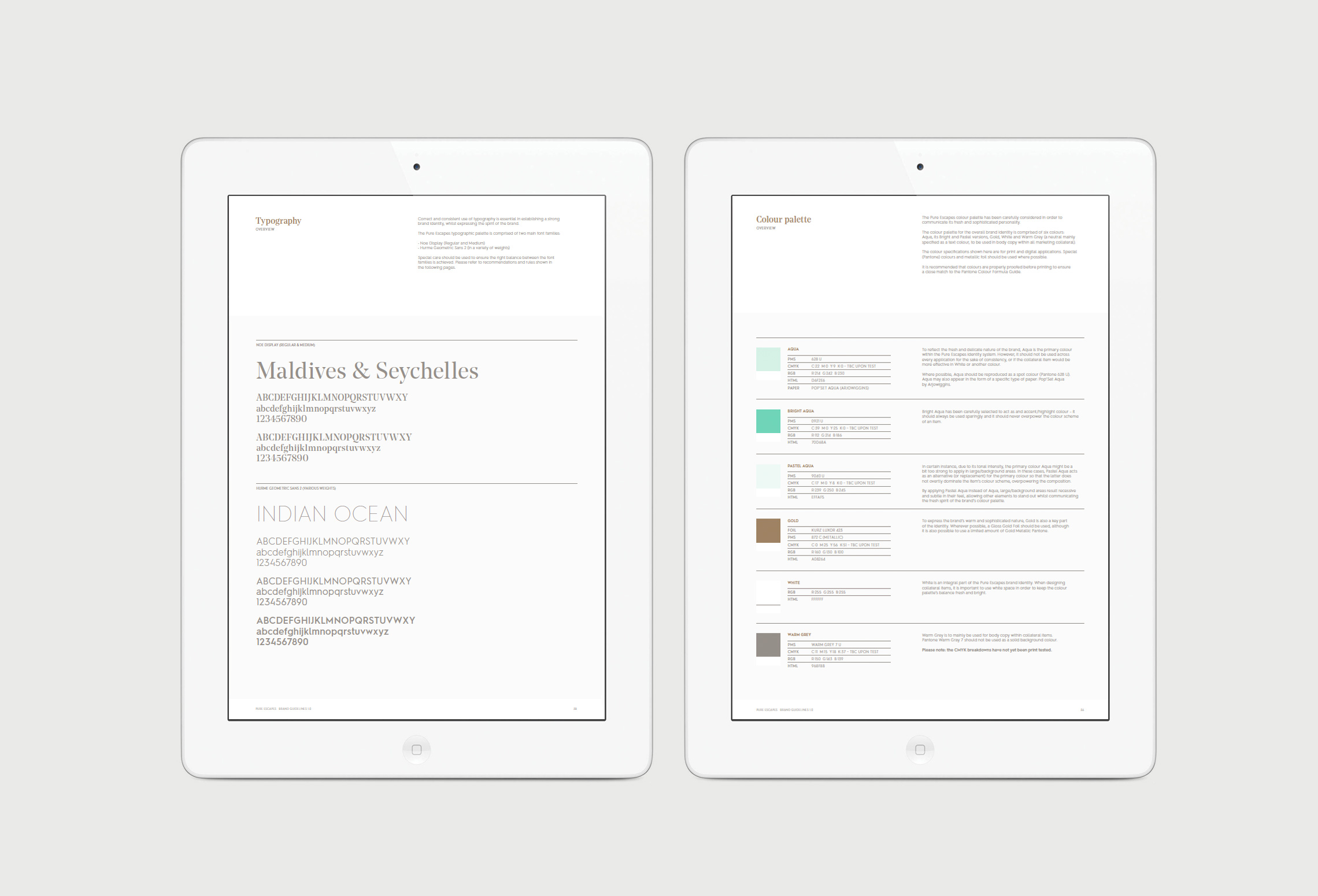 Pure Escapes brand identity